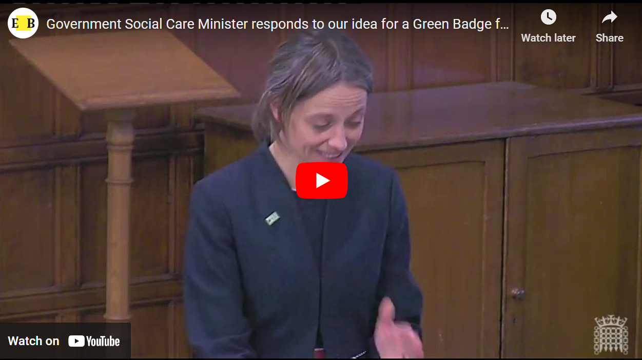 Green Badge welcomed in Westminster debate - Engage Britain